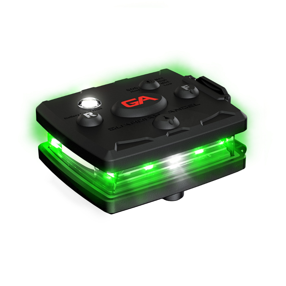 Guardian Angel Green/Green Wearable Safety Light | Forge Safety