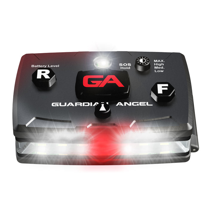 Guardian Angel Wearable Safety Light White/Red Forge Safety