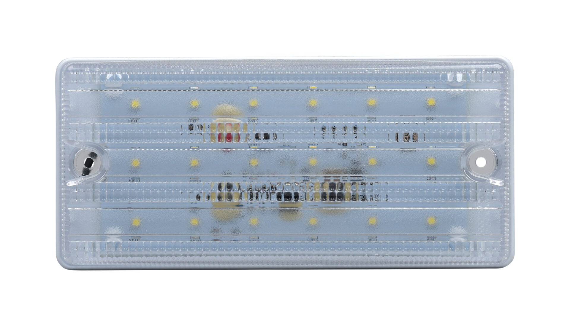 Opti-Luxx 3"x7" White Rectangle Interior Dome Light Screw Mount,2-Wire