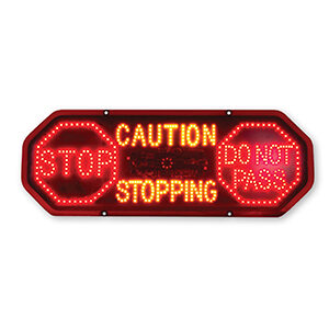 Opti-luxx 9" X 24" Elongated Octagon Red/Amber Driver Alert Sign (Screw ...