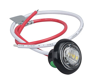 Opti-luxx 0.75" Round White Bullet Marker (Grommet Mount, 2-Wire Conne